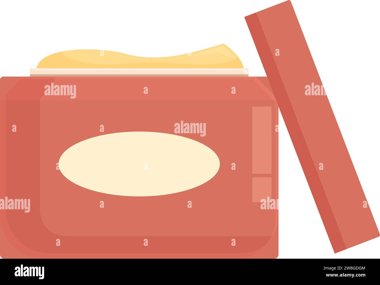 Cream jar irritation icon cartoon vector. Little one kid. Cleanliness ...