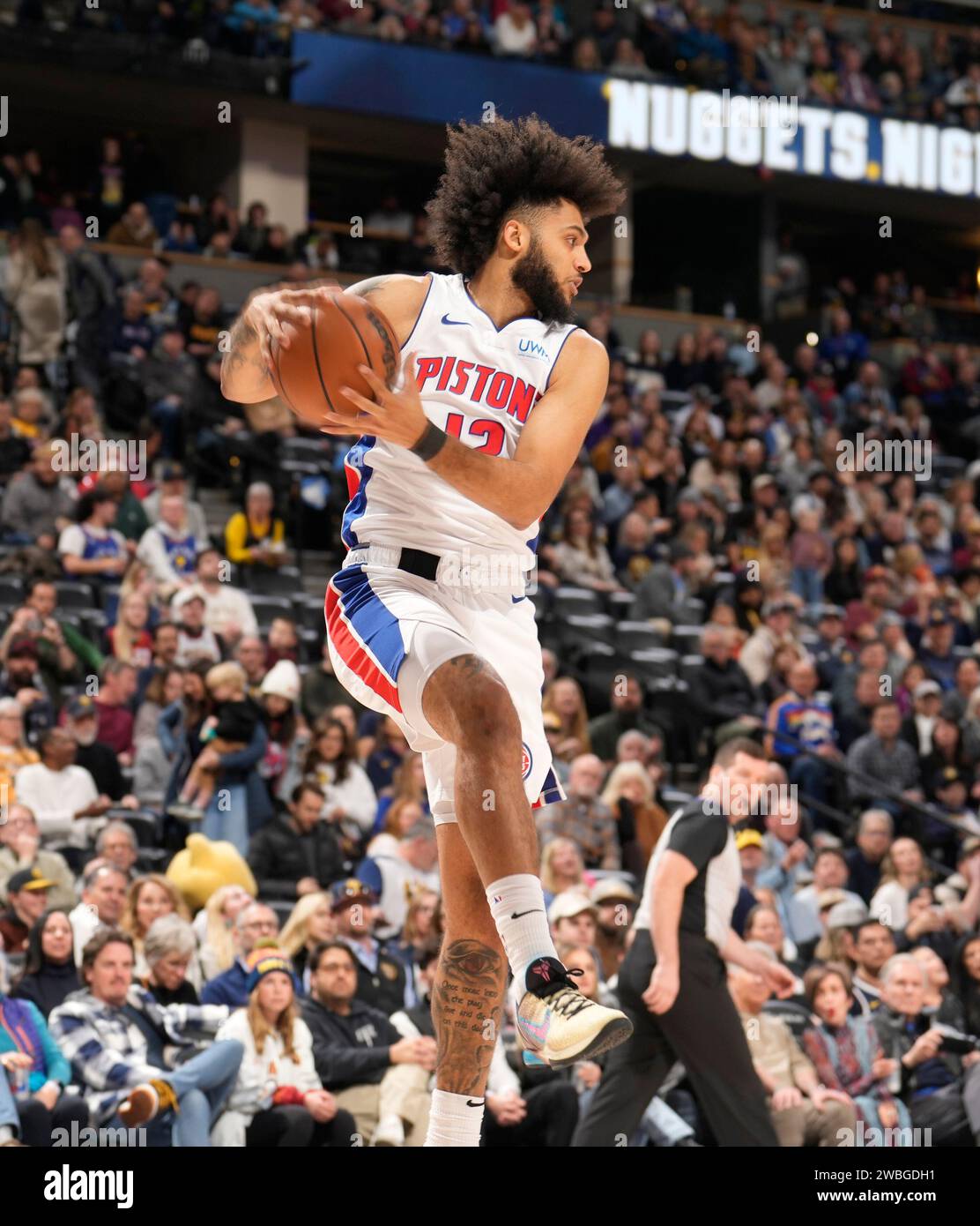 Detroit Pistons forward Isaiah Livers (12) in the first half of an NBA ...