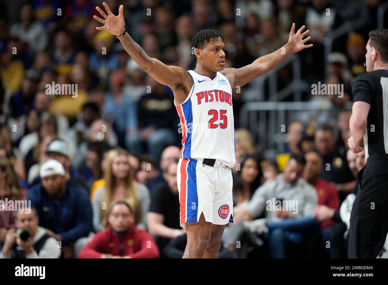 Detroit Pistons guard Marcus Sasser (25) in the second half of an NBA ...