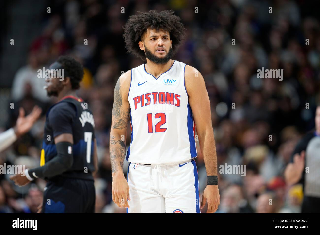Detroit Pistons forward Isaiah Livers (12) in the second half of an NBA ...