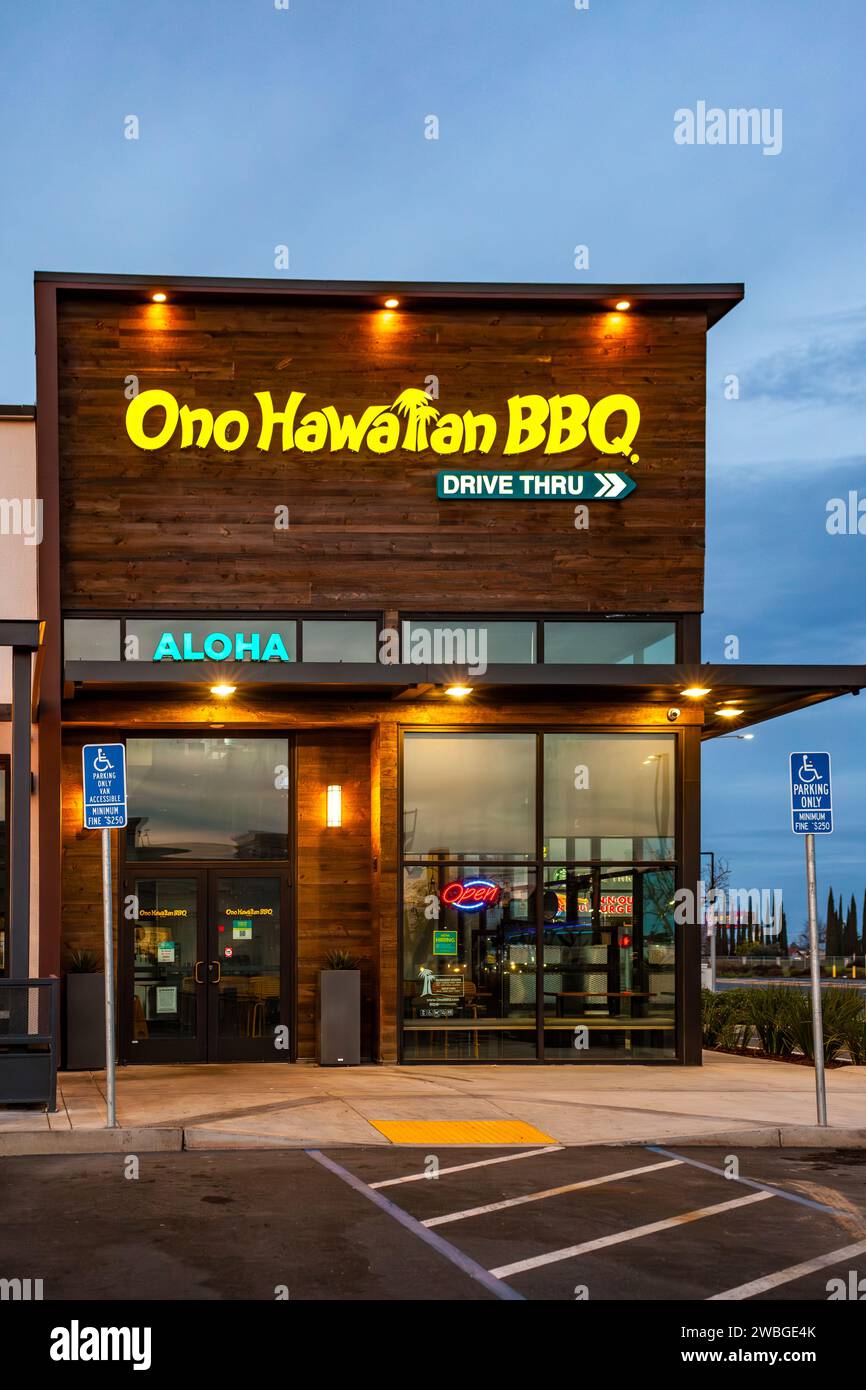 An Ono Hawaiian Barbecue Restaurant in Ceres California USA Stock Photo ...