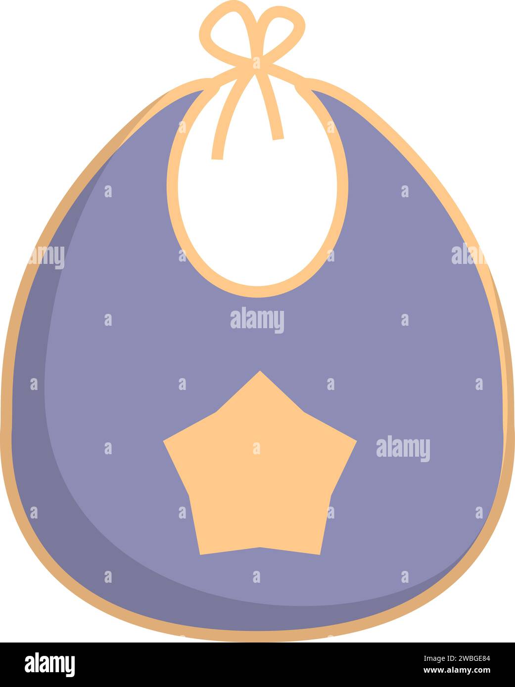 Star baby bib icon cartoon vector. Baby feeding. Puree son dry Stock ...