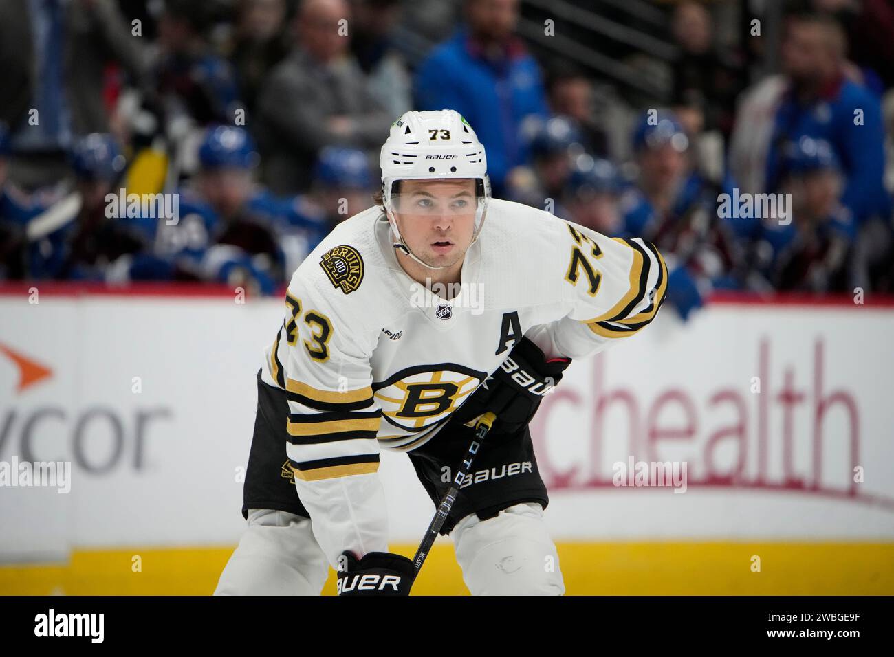 Boston Bruins defenseman Charlie McAvoy (73) in the second period of an ...