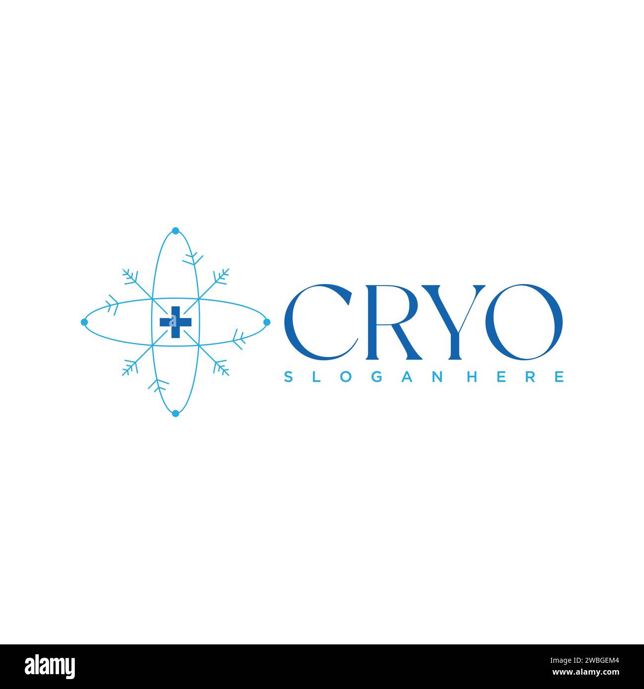 Abstract Snowflake sign for Cryotherapy logo designs. Vector ...