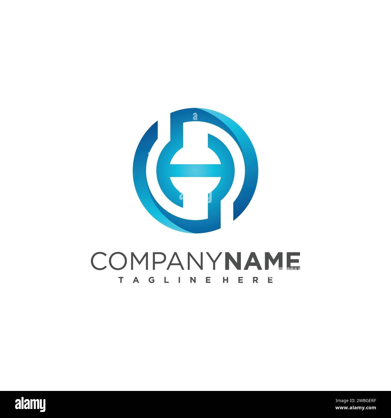 Modern and Minimal layered letter H logo vector template. Vector ...