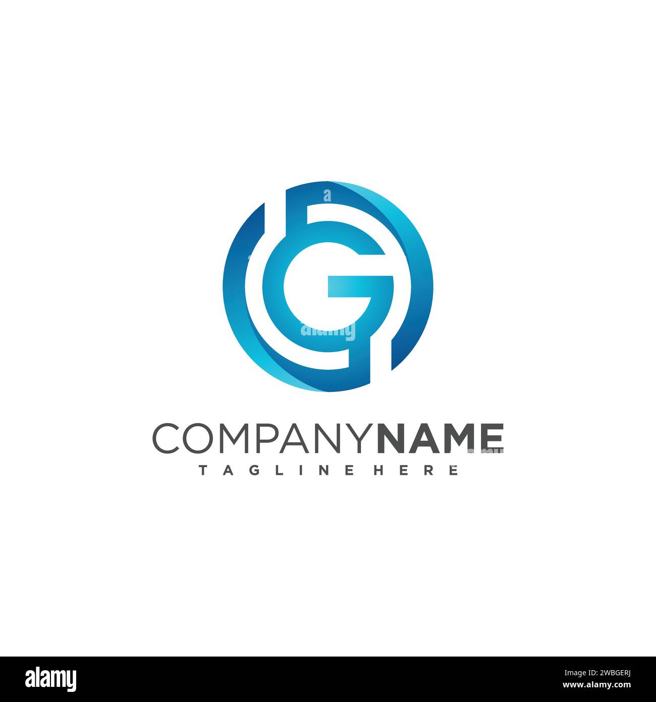 Modern and Minimal layered letter G logo vector template. Vector ...