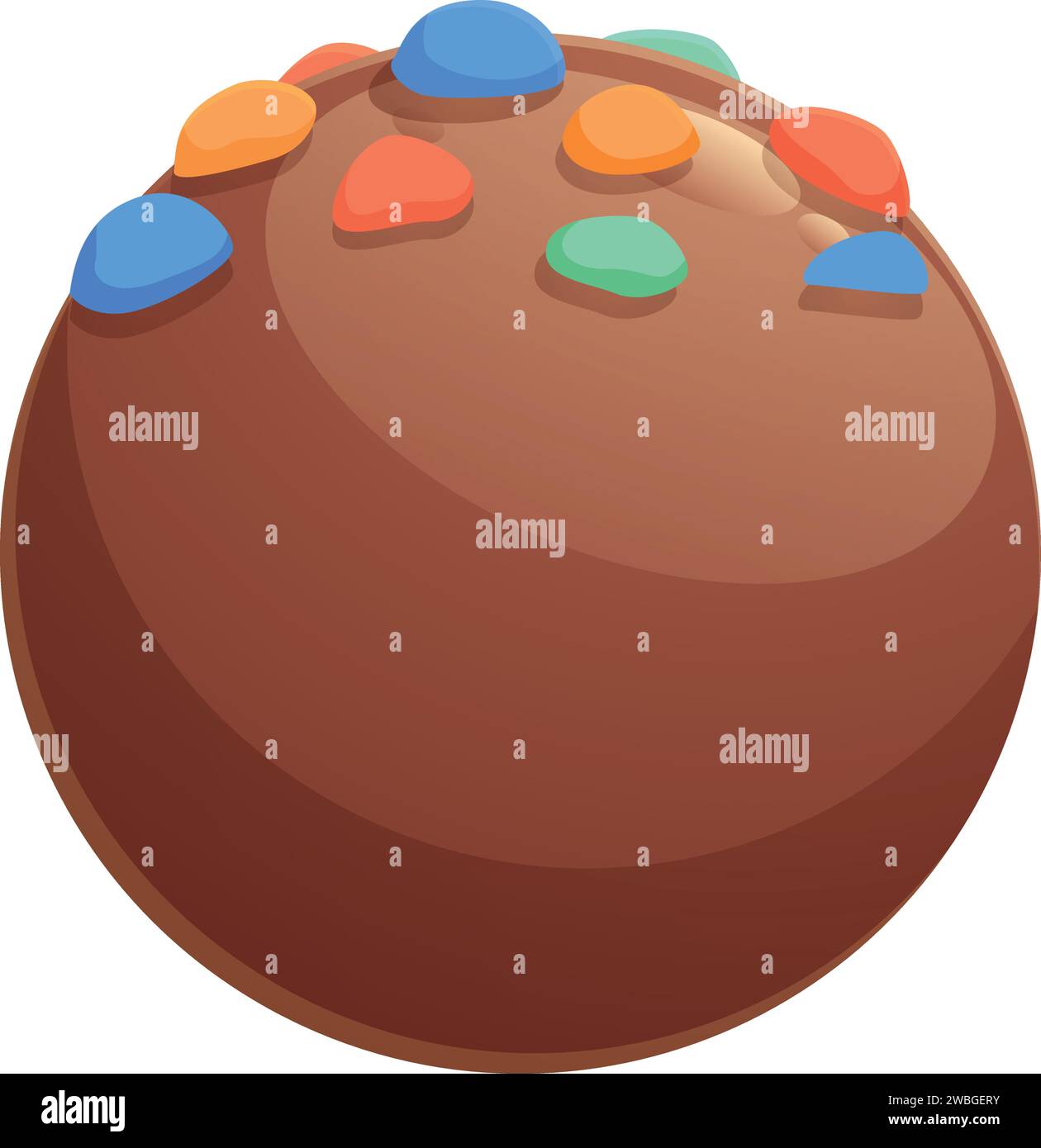 Colorful dots food icon cartoon vector. Candy ball. Bakery dessert ...