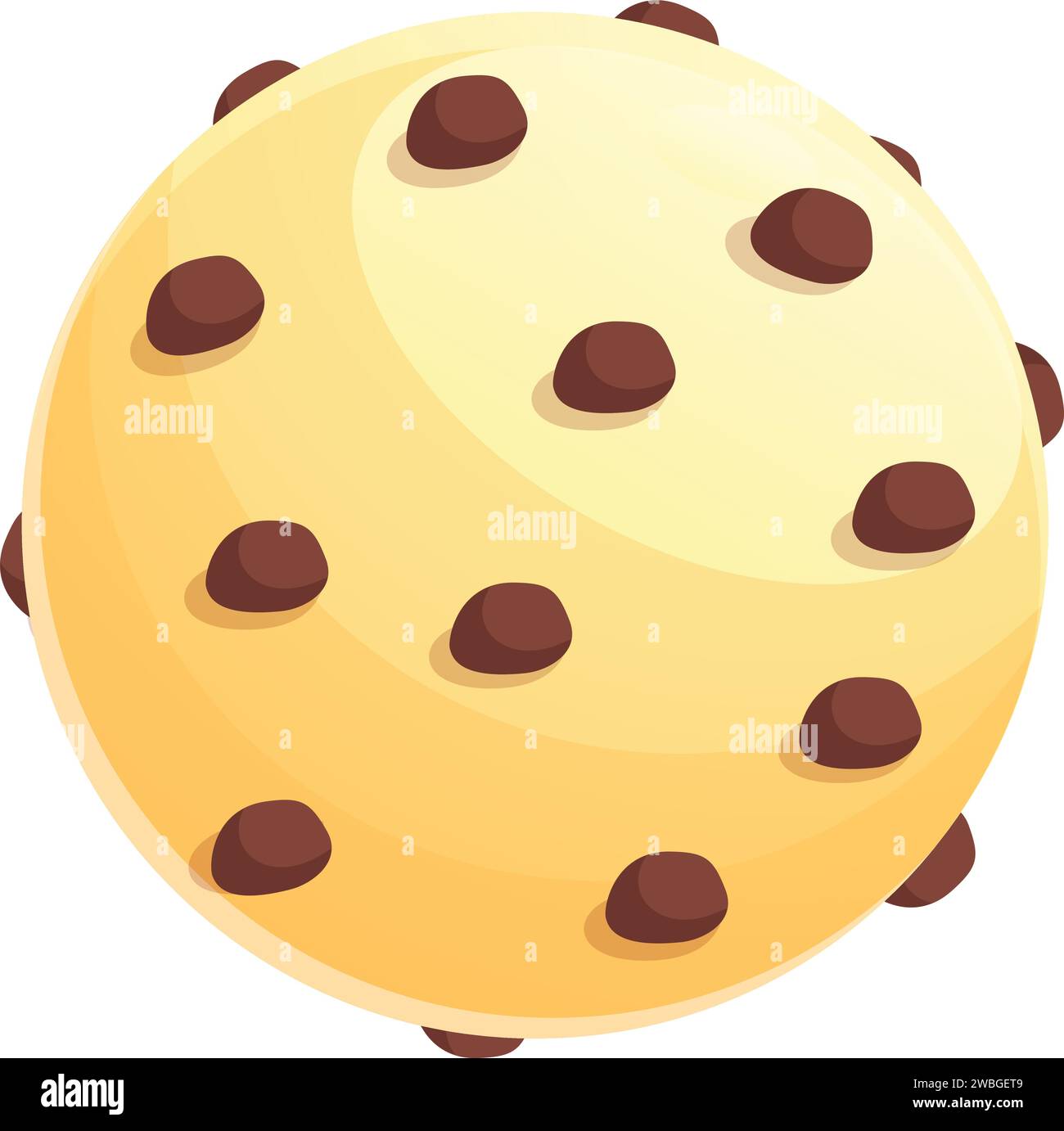 Dotted chocolate ball icon cartoon vector. Milk candy bakery. Hot sugar ...
