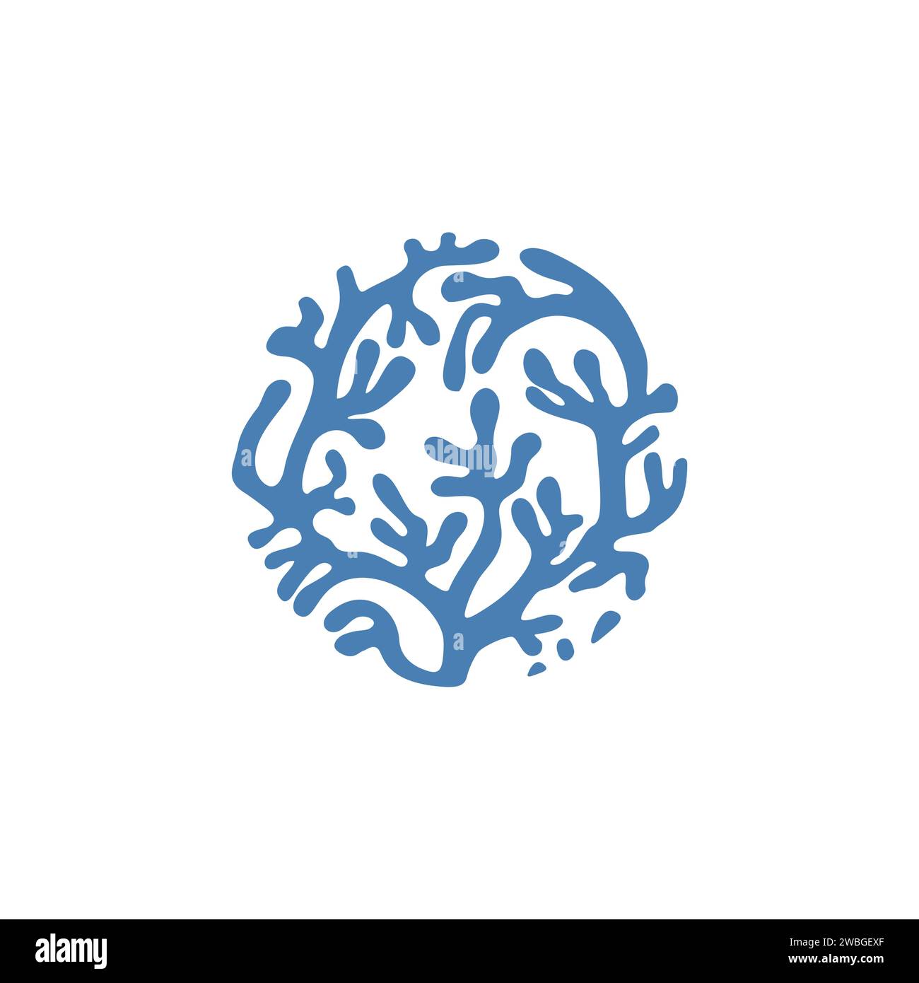 Pattern vector blue Corral logo flat design template. Vector ...