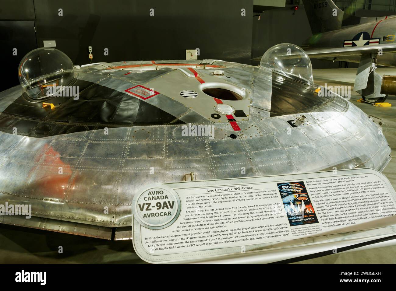 Avro Canada VZ-9AV Avrocar. The round shape gave it the appearance of a ...