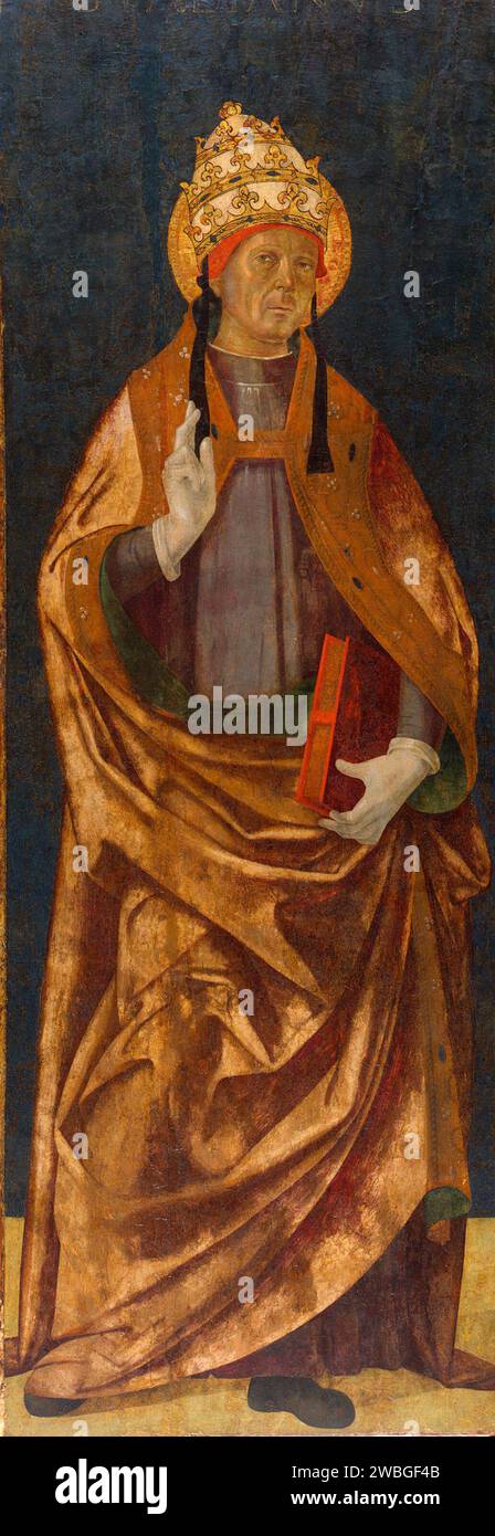 An 1491 painting of Pope Fabian (by Antoniazzo Romano) who was pontiff ...