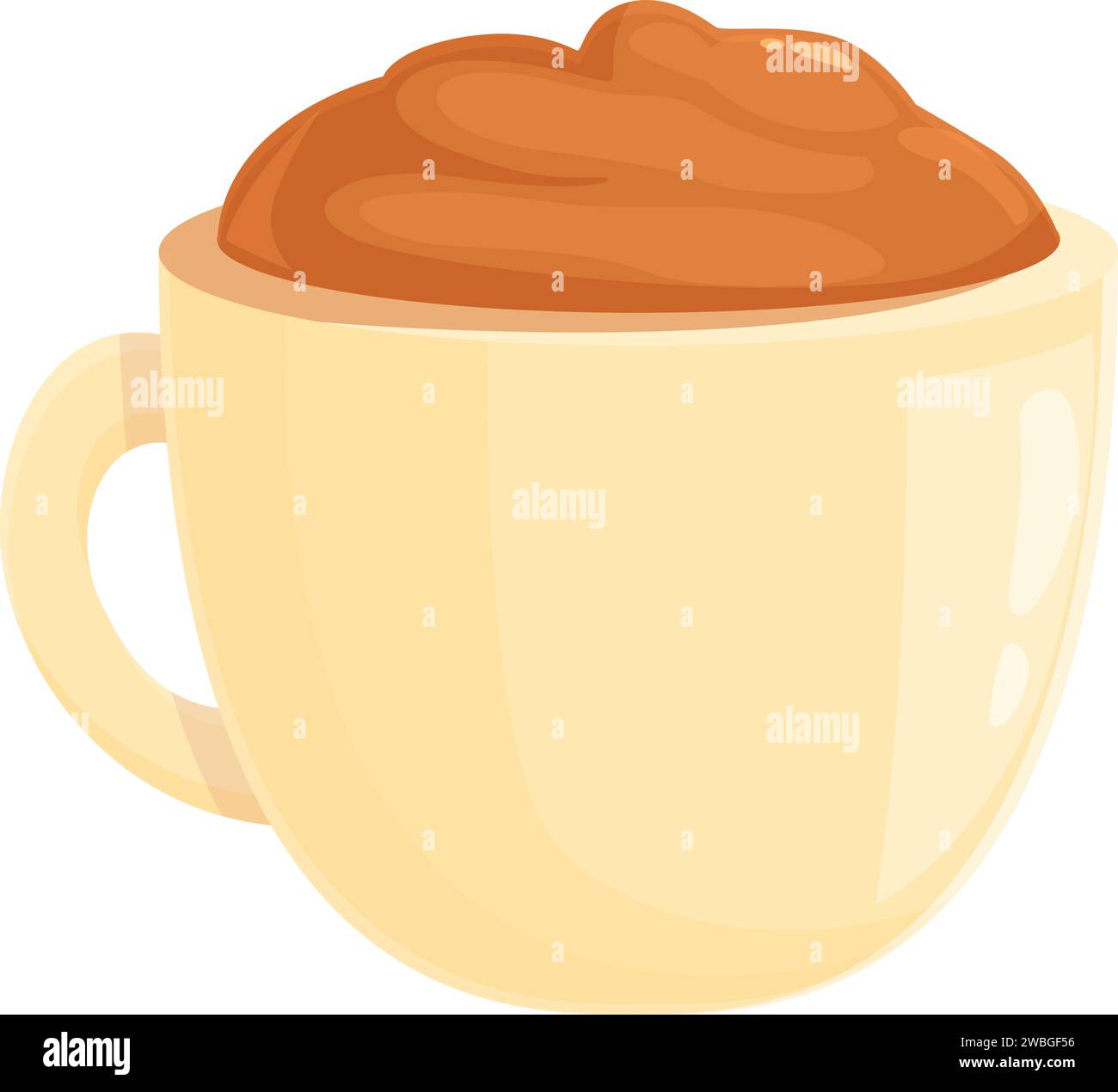 Morning cocoa cup icon cartoon vector. Natural dessert. Poured beverage ...