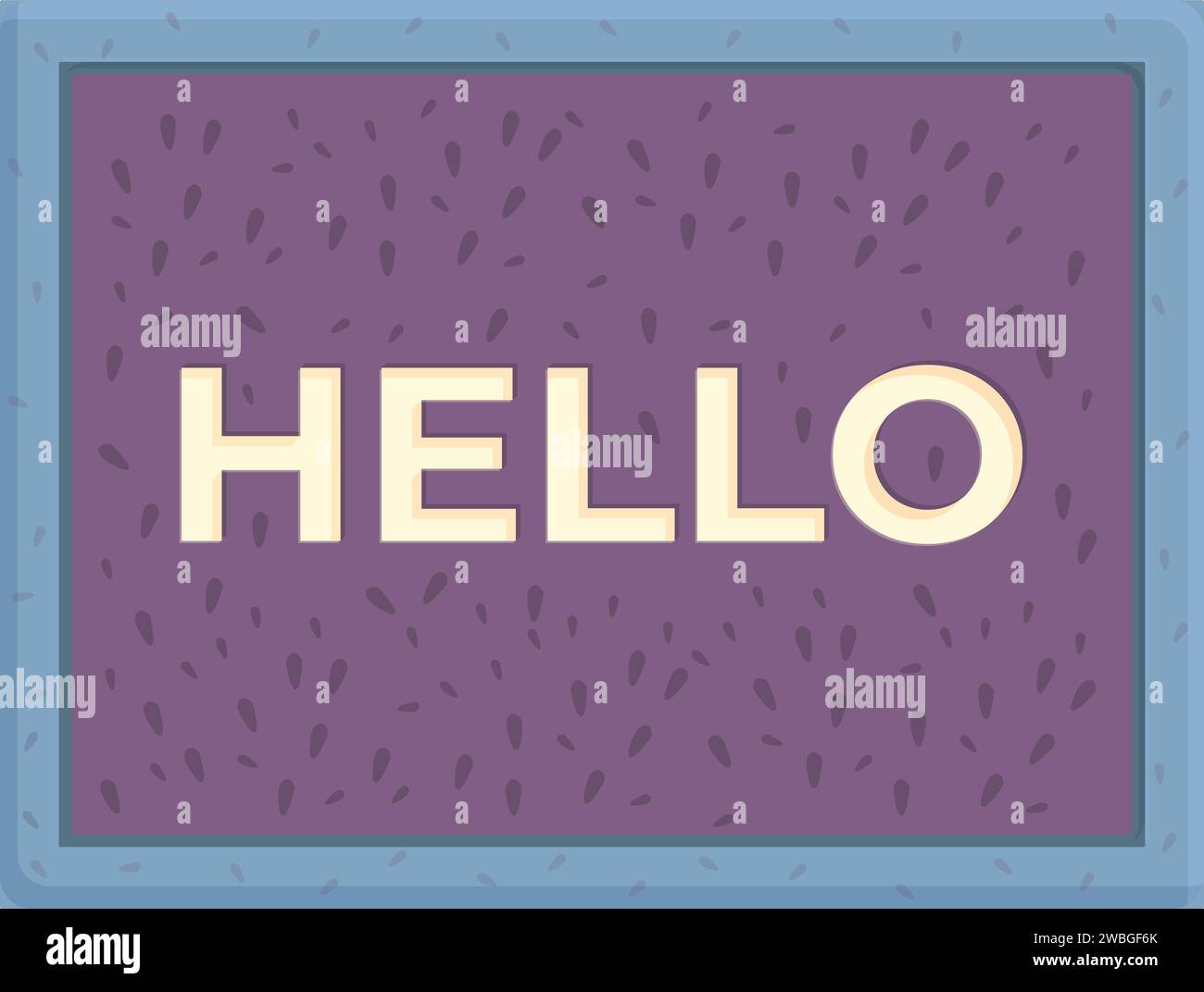 Hello rubber door mat icon cartoon vector. Clean entry. Visit apartment ...