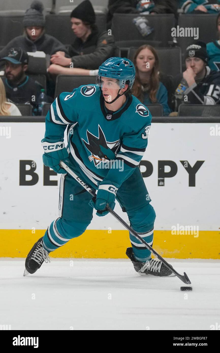 San Jose Sharks defenseman Henry Thrun (3) during an NHL hockey game ...