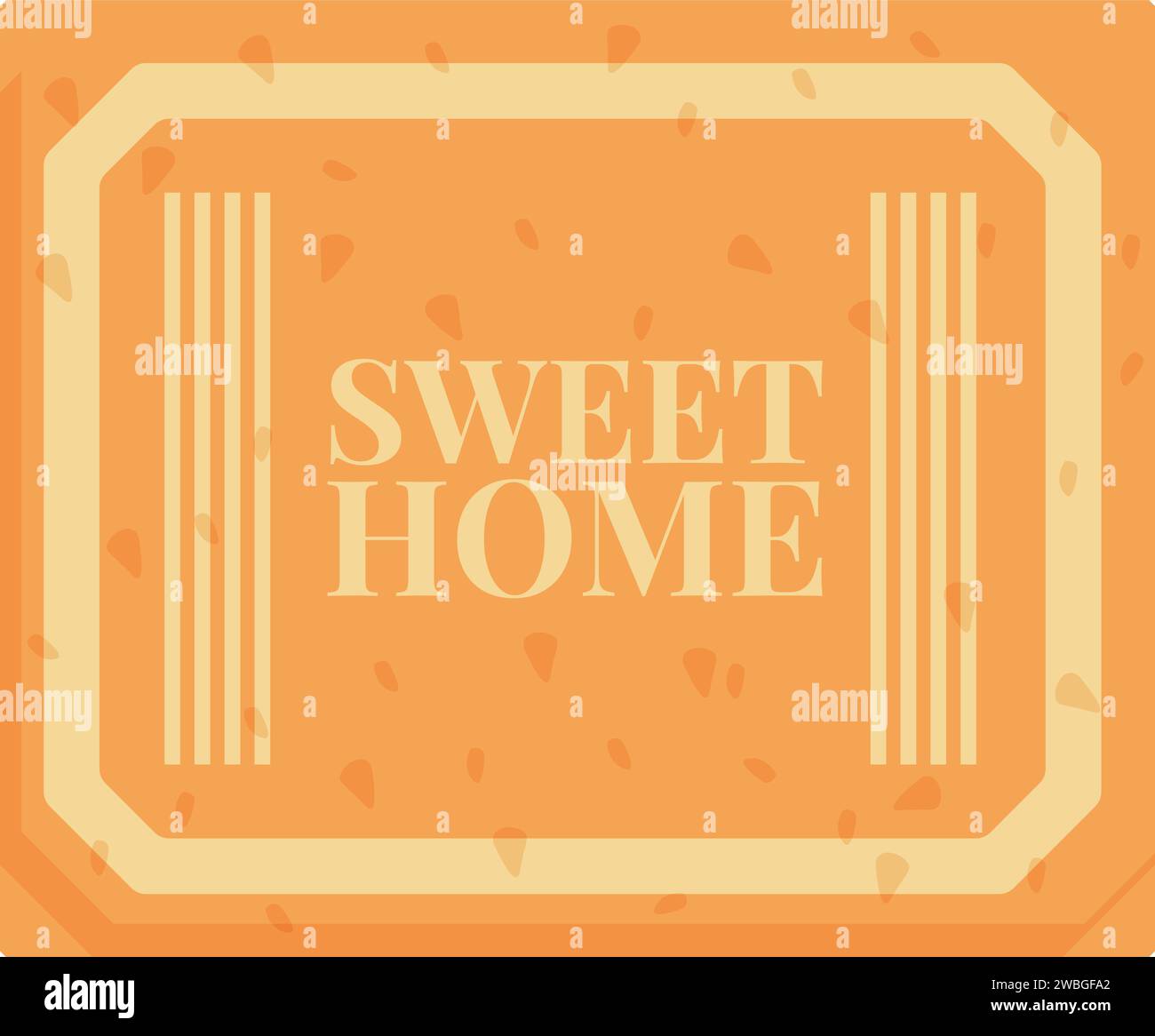 Sweet home door mat icon cartoon vector. Space welcome foot. Ground ...