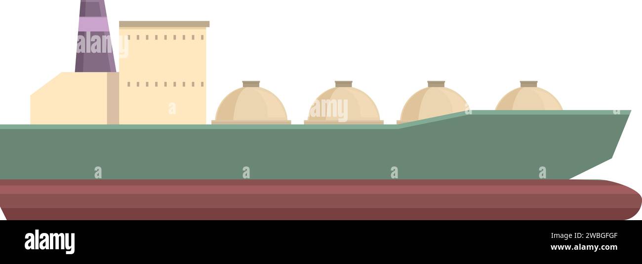 Full gas carrier ship icon cartoon vector. Maritime petrol. Delivery ...
