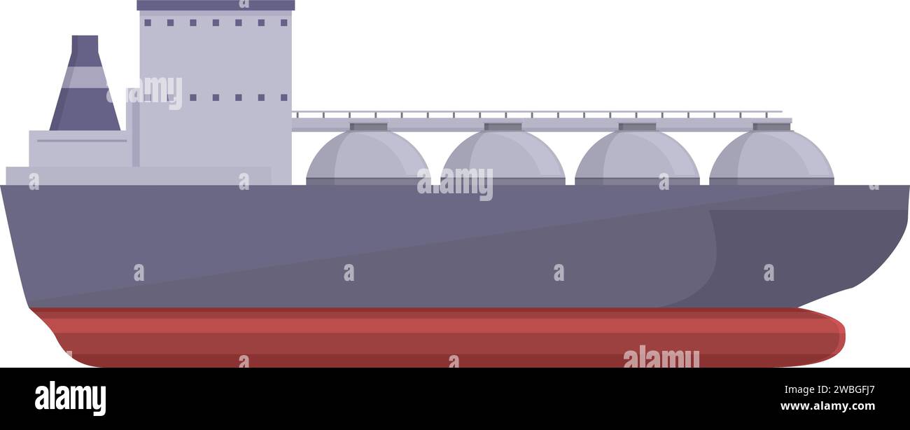 Maritime petrol ship icon cartoon vector. Lpg container. Harbor ...