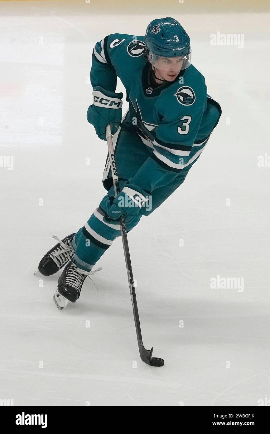 San Jose Sharks defenseman Henry Thrun (3) during an NHL hockey game ...