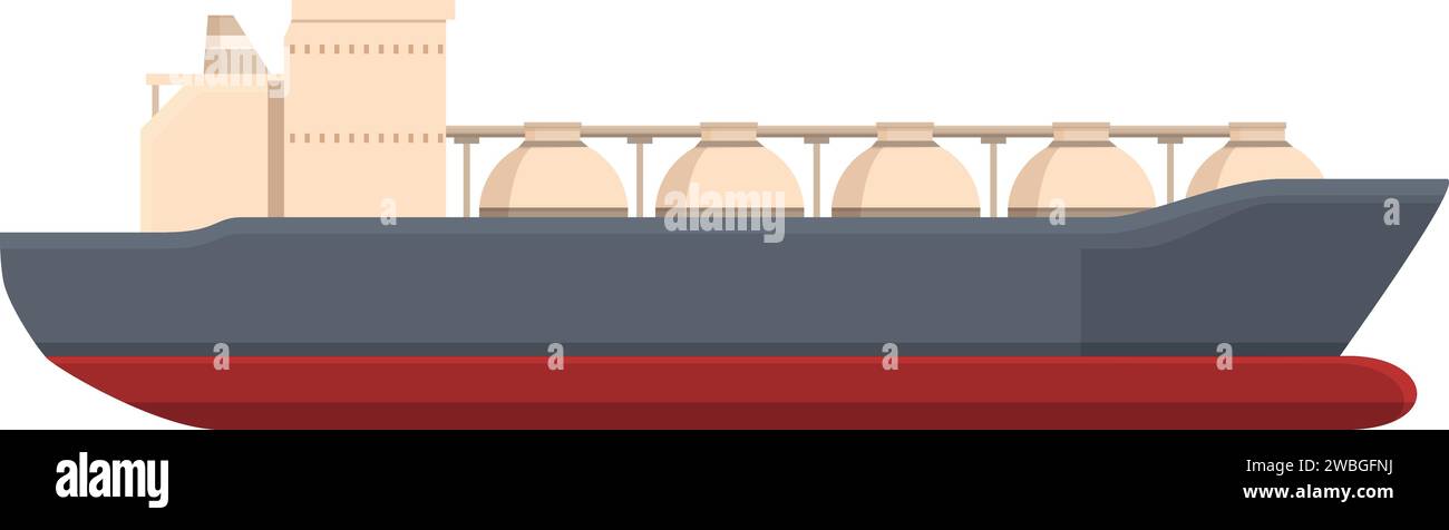 Tech cargo marine icon cartoon vector. Gas carrier. Lorry petrol vessel ...