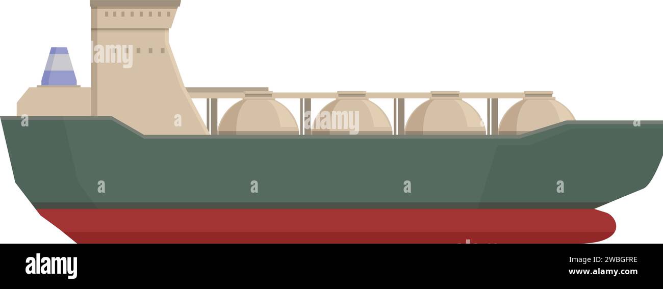 Lpg tanker icon cartoon vector. Gas carrier ship. Container marine boat ...