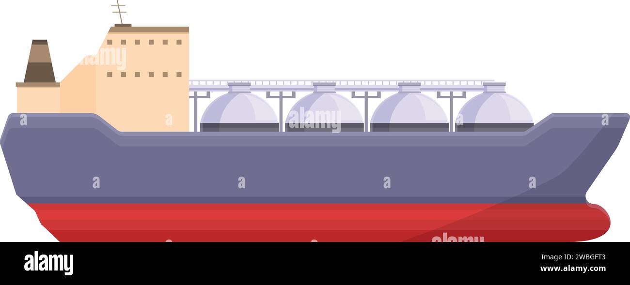 Petrol sea vessel icon cartoon vector. Truck marine. Sea terminal port ...