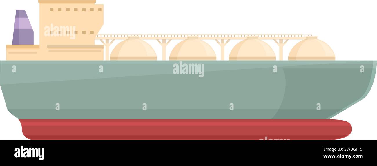 Gas sea vessel icon cartoon vector. Carrier ship. Cargo port container ...