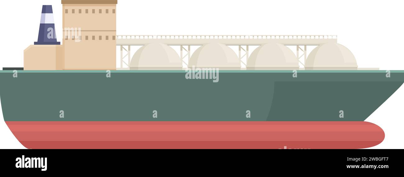 Green color gas carrier icon cartoon vector. Terminal port. Container ...