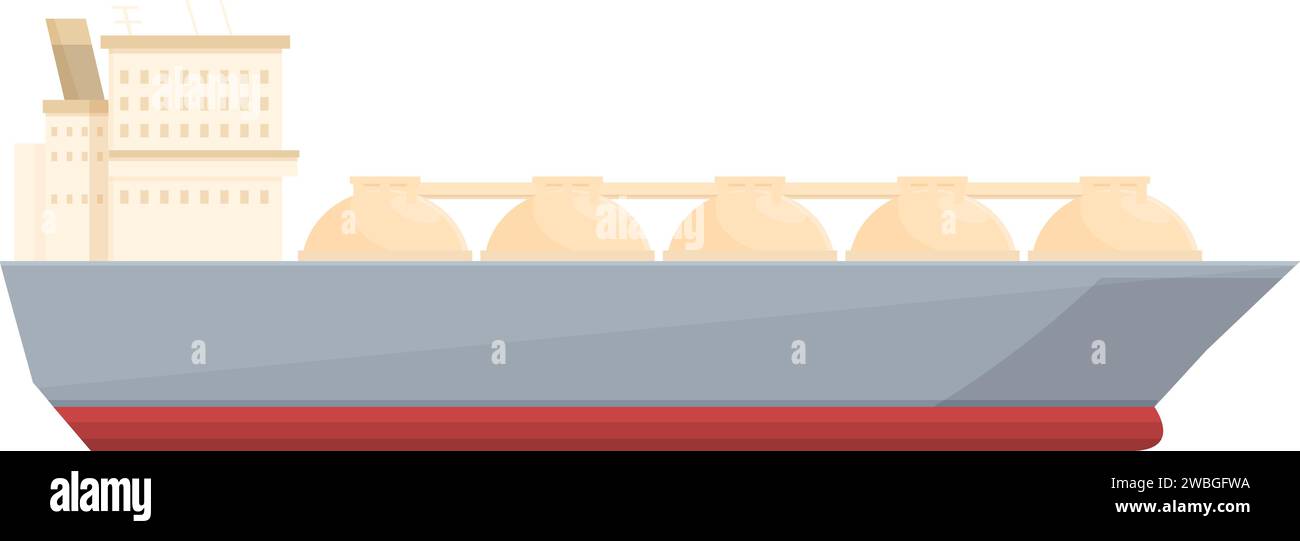 Maritime gas carrier icon cartoon vector. Ship truck marine. Sea bulk ...