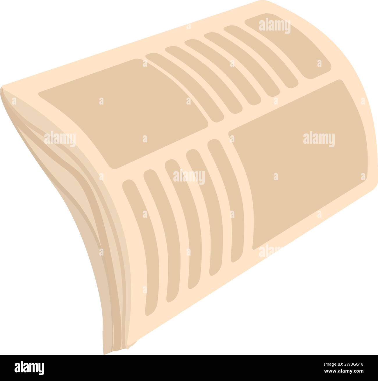 Newspaper waste sorting icon cartoon vector. Can pet organic. Domestic ...