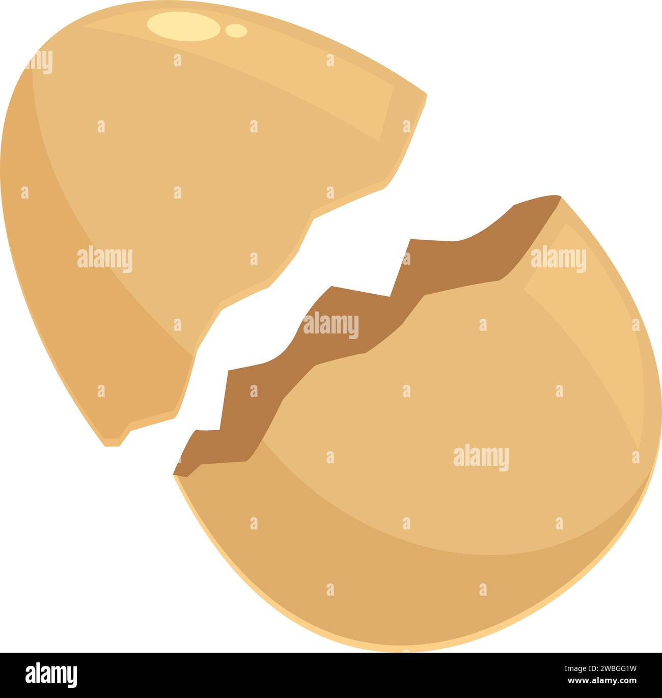 Eggshell cracked waste icon cartoon vector. Sorting organic food. Trash ...