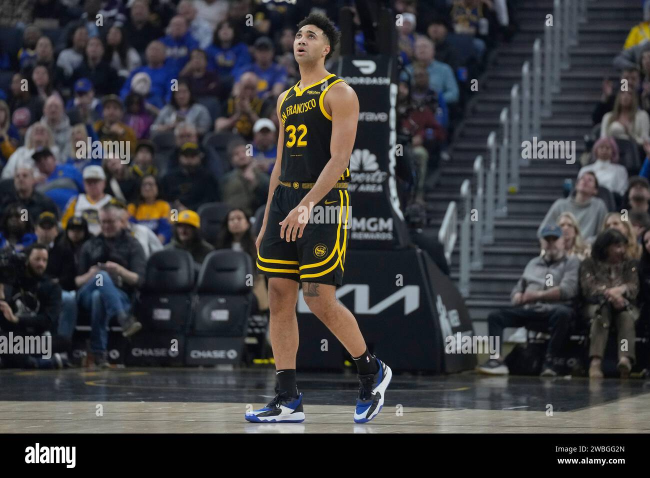 Golden State Warriors forward Trayce Jackson-Davis (32) during an NBA ...