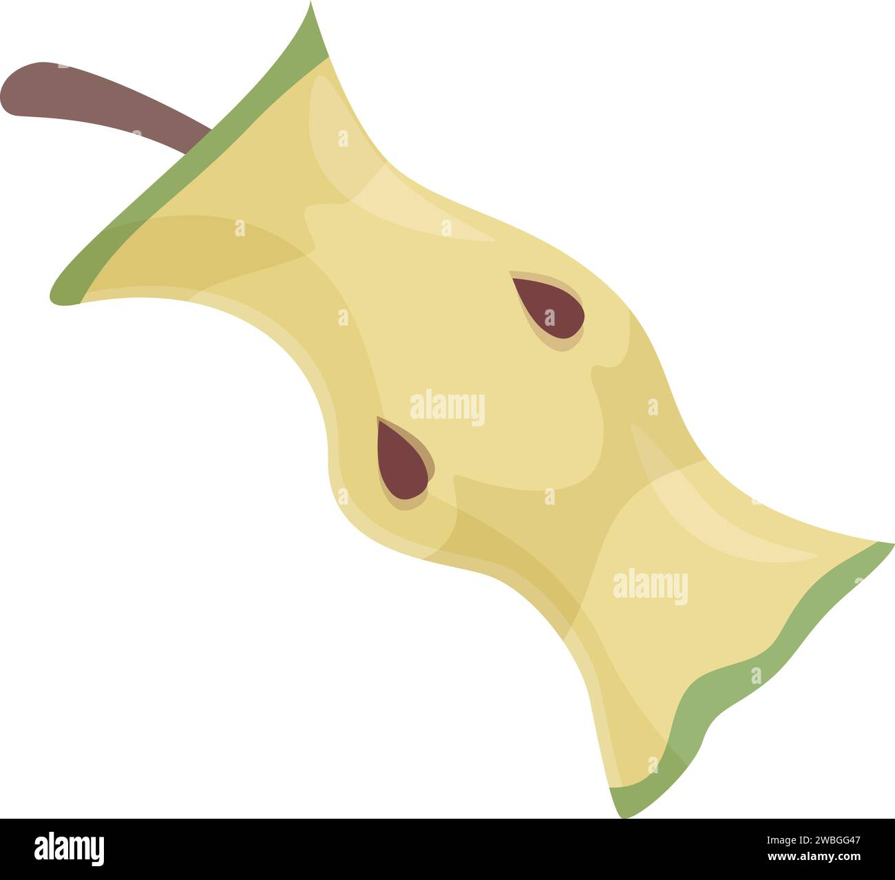 Bite apple waste icon cartoon vector. Sorting food bin. Drinking refuse ...