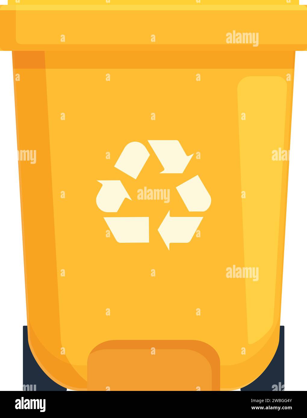 Yellow paper sorting waste icon cartoon vector. Trash sort. Organic ...