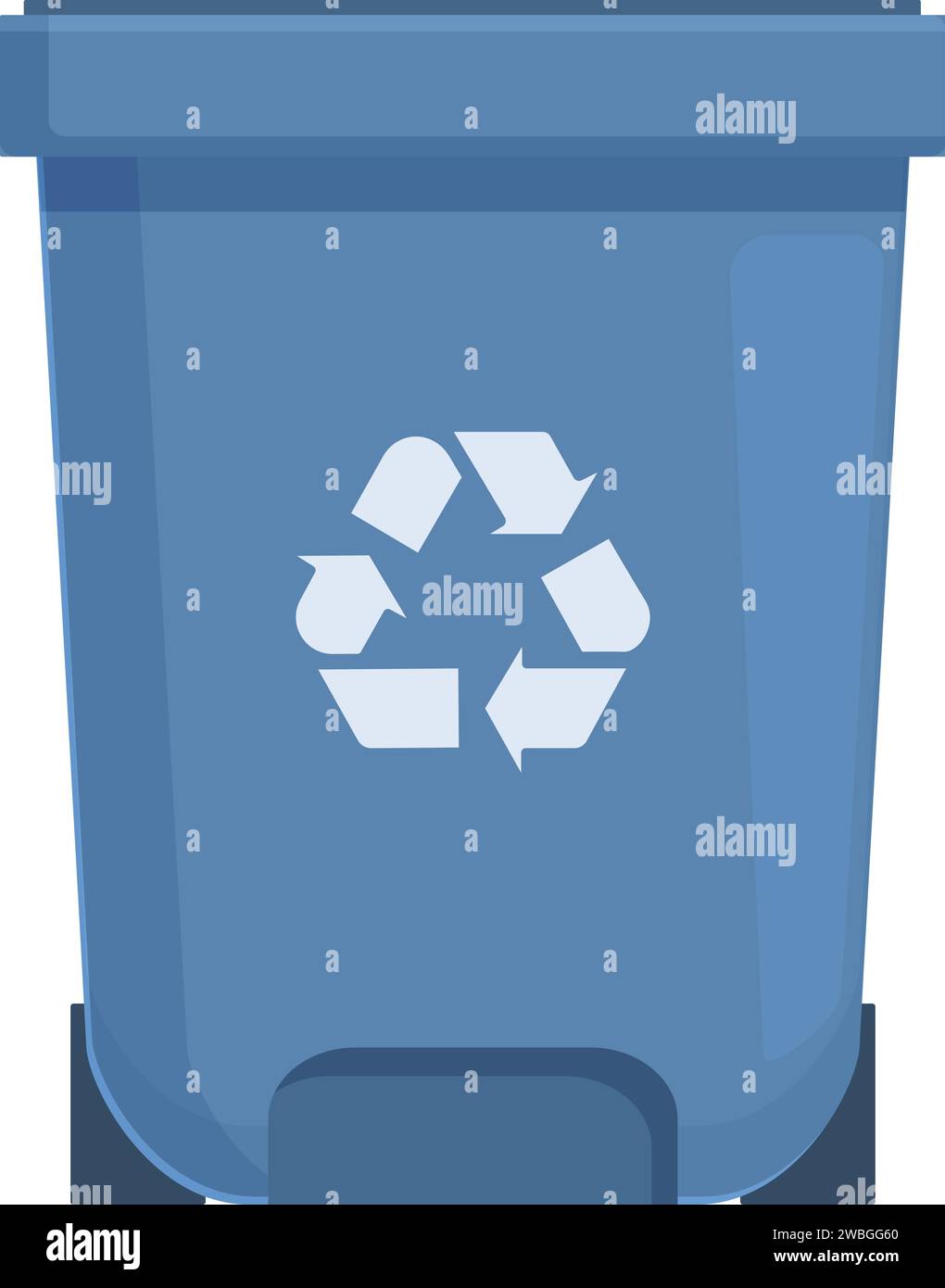 Blue cart waste sorting icon cartoon vector. Ecology organic. Domestic ...