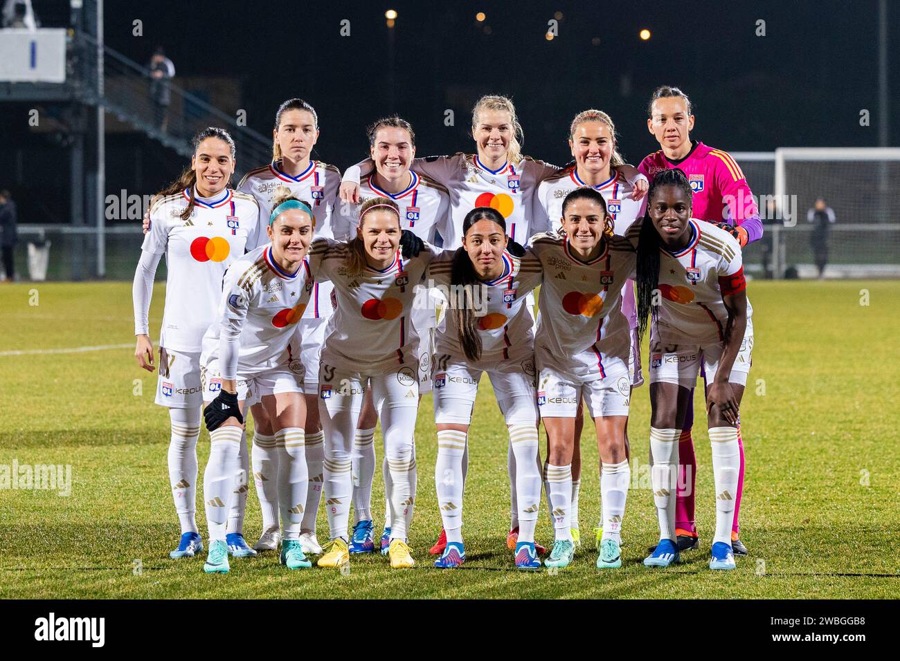 Lyon, France. 10th Jan, 2024. OL Team during D1 Arkema game between ...