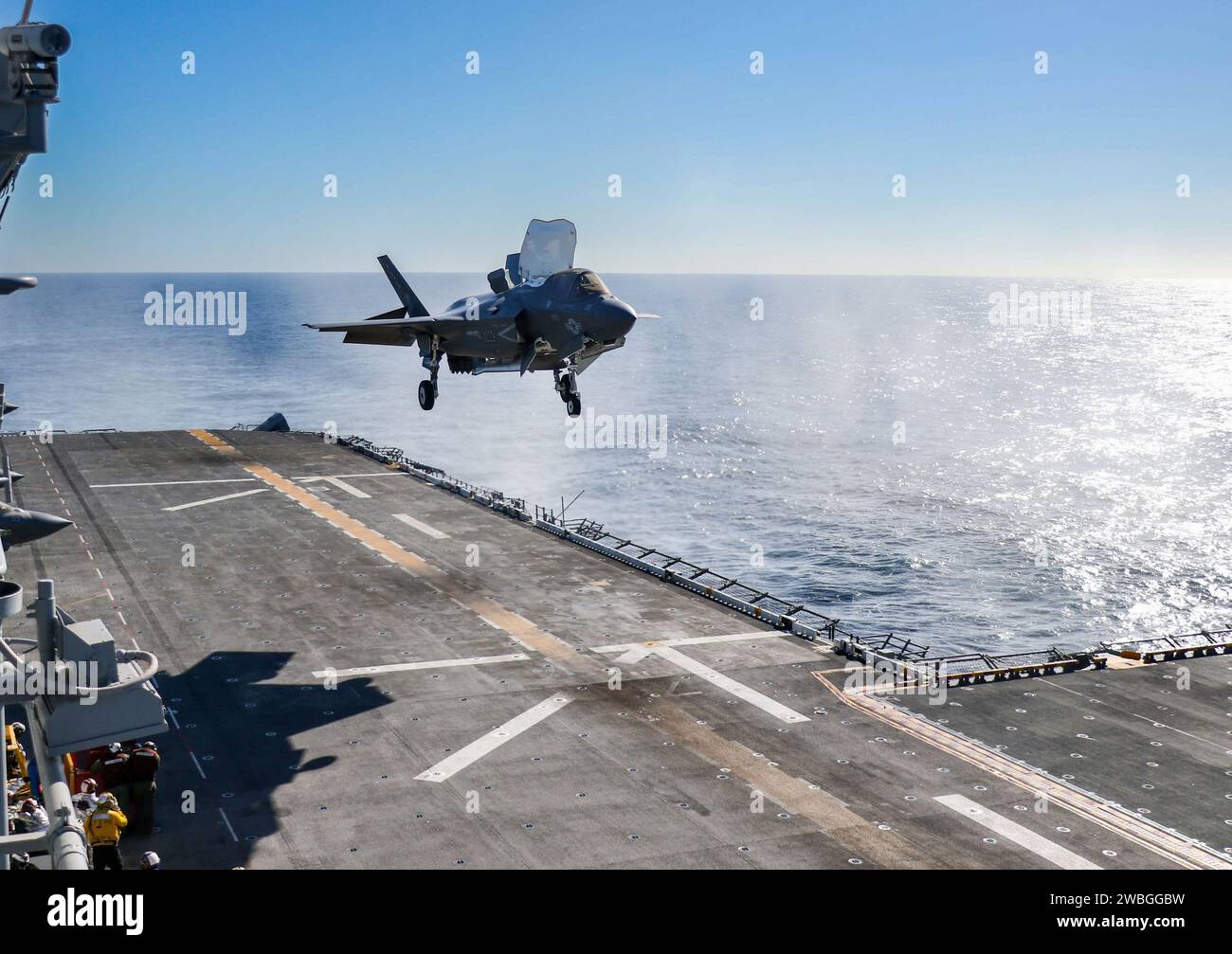 An F-35B Lightning II aircraft, assigned to the “Vikings” of Marine ...