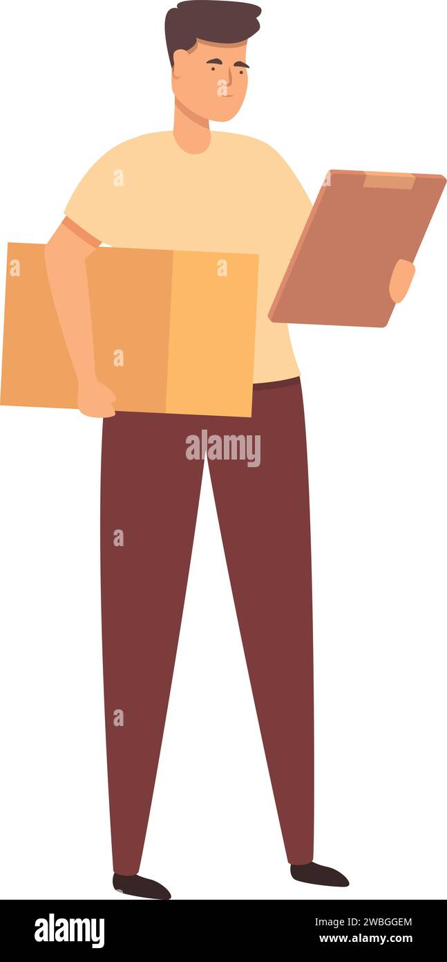 Room cargo cart icon cartoon vector. Manager person. Mail deliver Stock ...