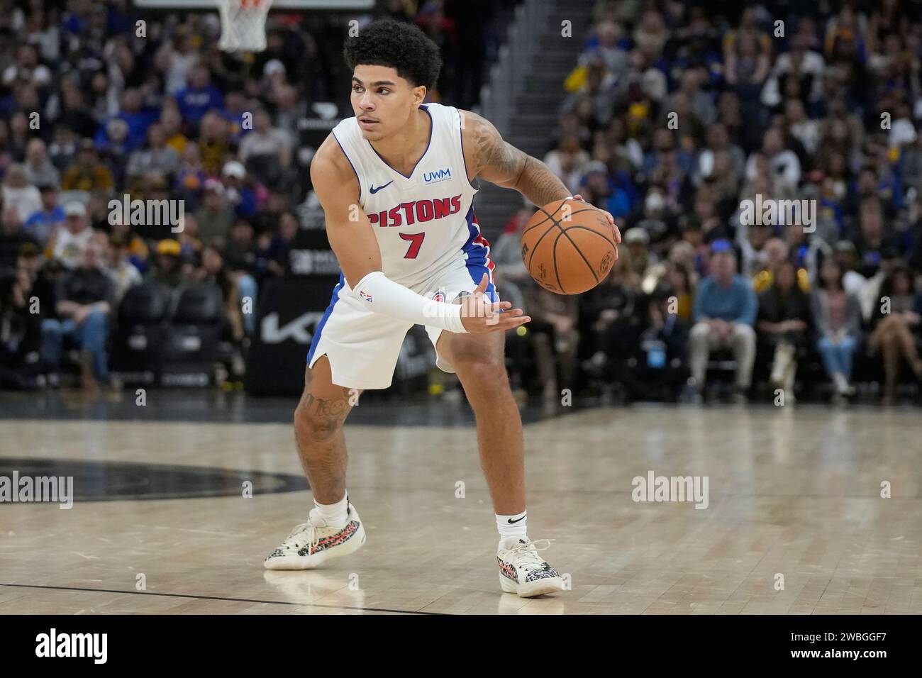 Detroit Pistons guard Killian Hayes during an NBA basketball game ...
