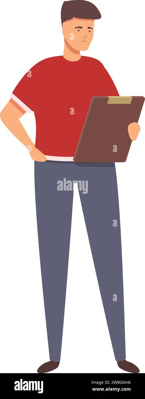 Clipboard storekeeper icon cartoon vector. Mail structure service ...