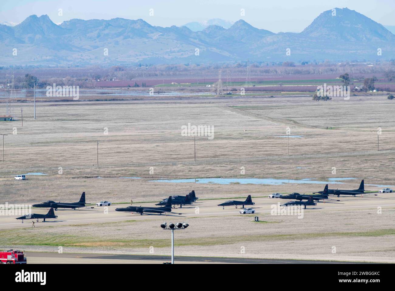 U.S. Air Force U-2 Dragon Lady’s and chase cars from the 99th ...