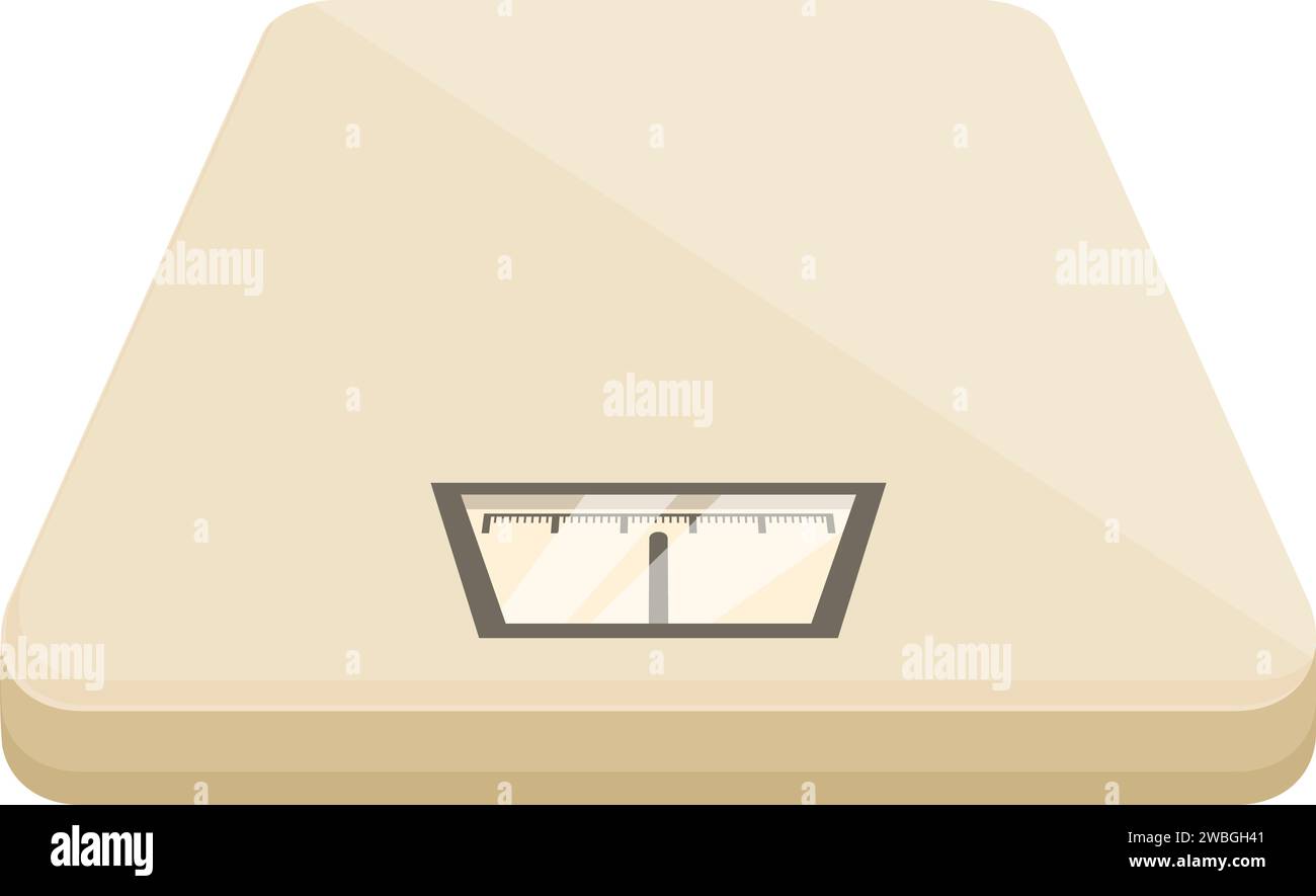 Food kitchen scales icon cartoon vector. Tool domestic. Dial equal ...