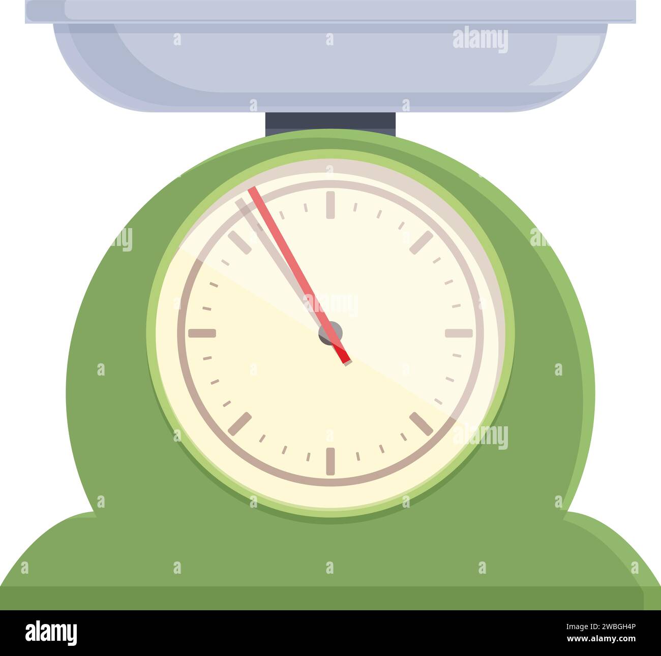 Green color scales icon cartoon vector. Measure product. Justice chef ...
