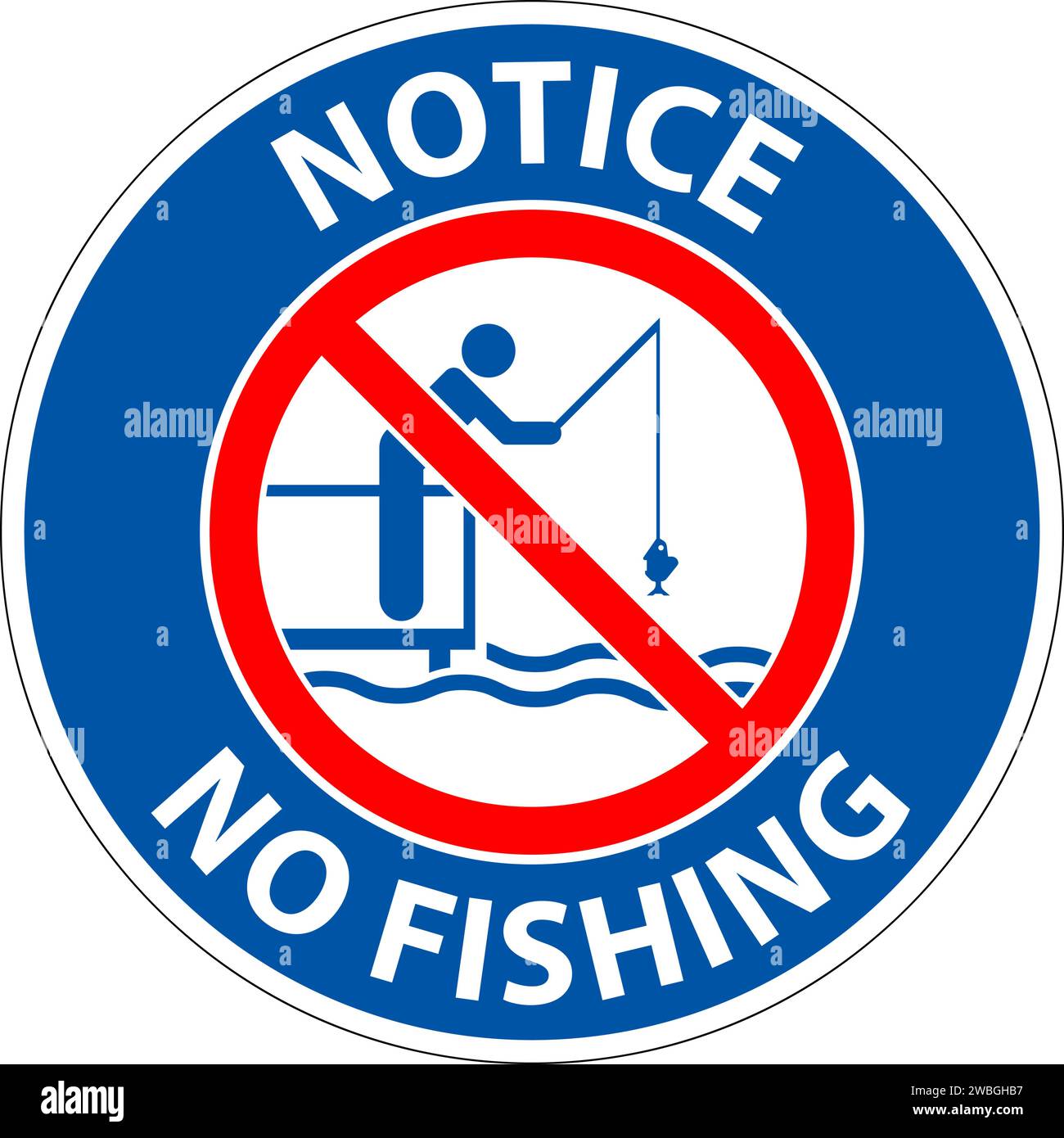 Water Safety Sign Notice, No Fishing Stock Vector Image & Art - Alamy