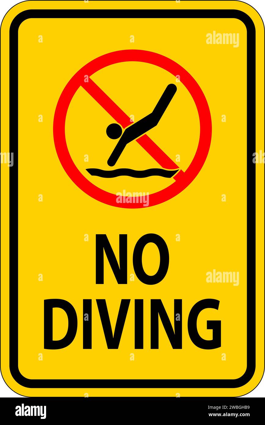 No Diving Sign, No Diving Stock Vector Image & Art - Alamy