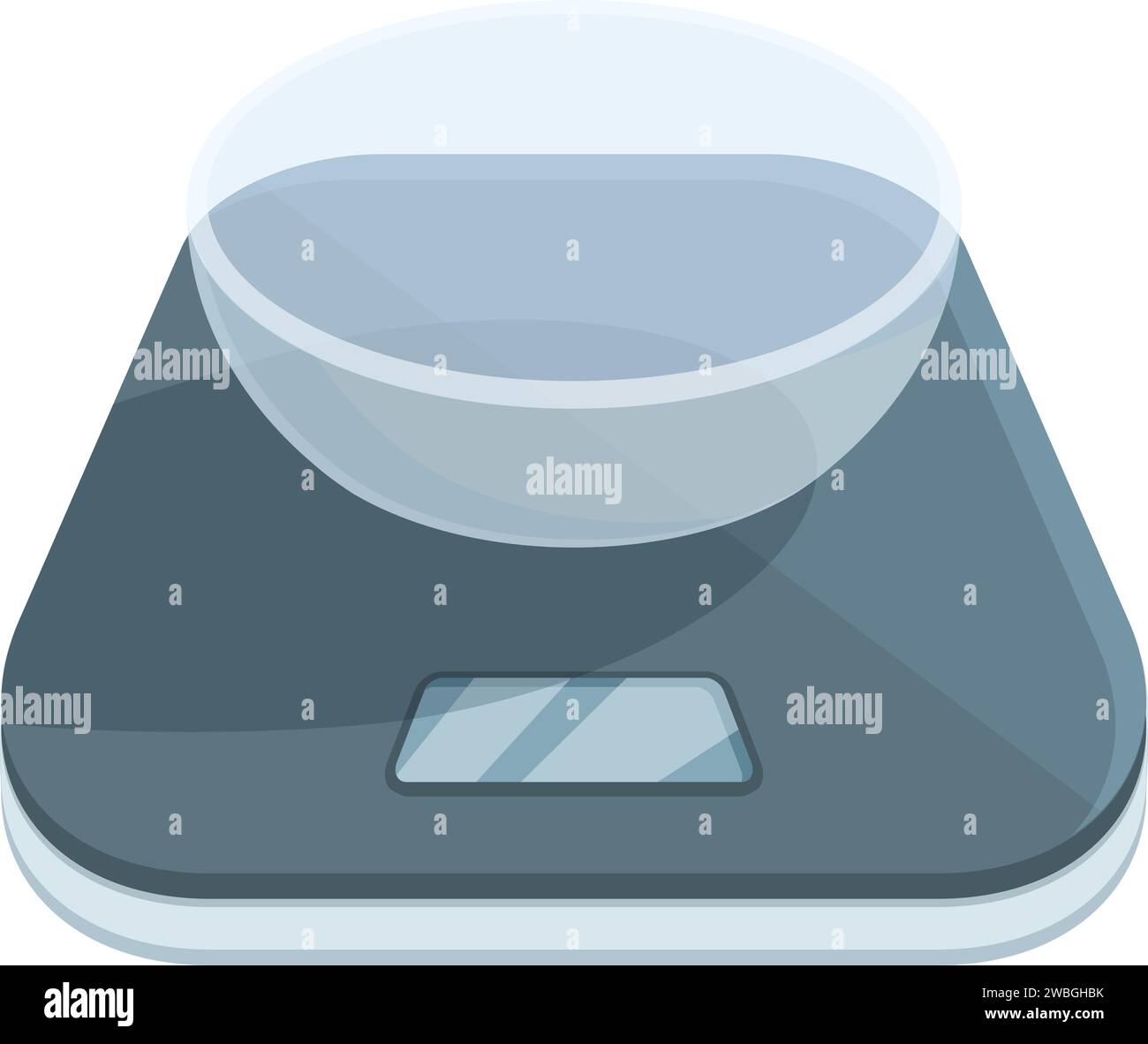 Spoon digital kitchen scales icon cartoon vector. Tool comparison ...