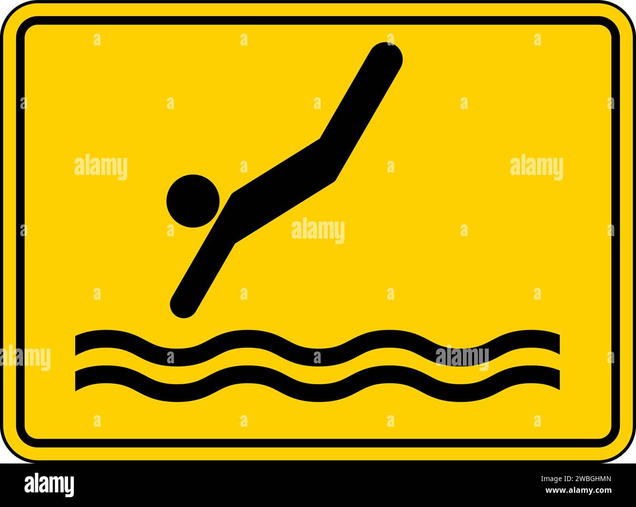 Diving area sign Stock Vector Images - Alamy