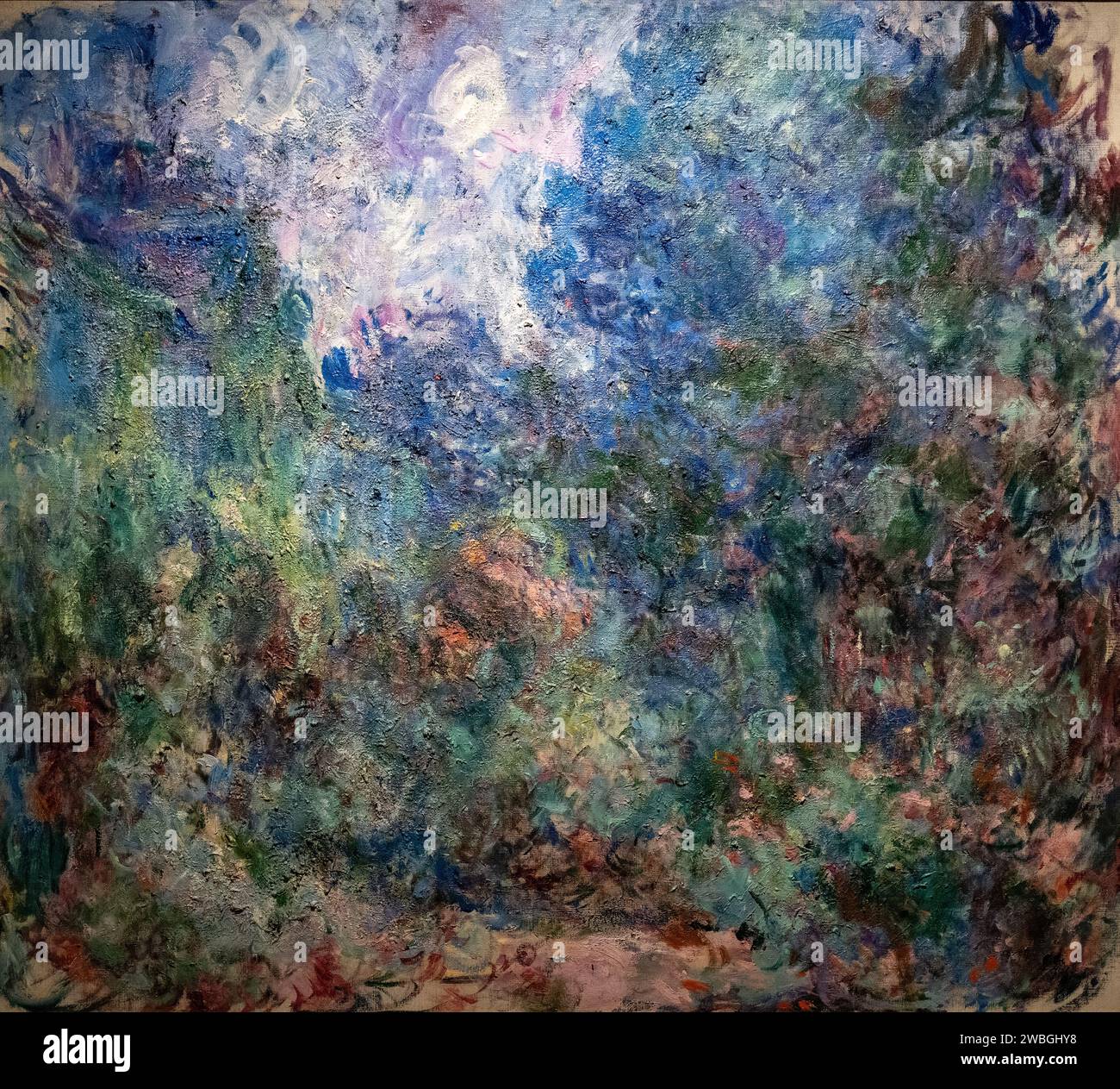 painting, "The House Seen from The Rose Garden" by Claude Monet from ...