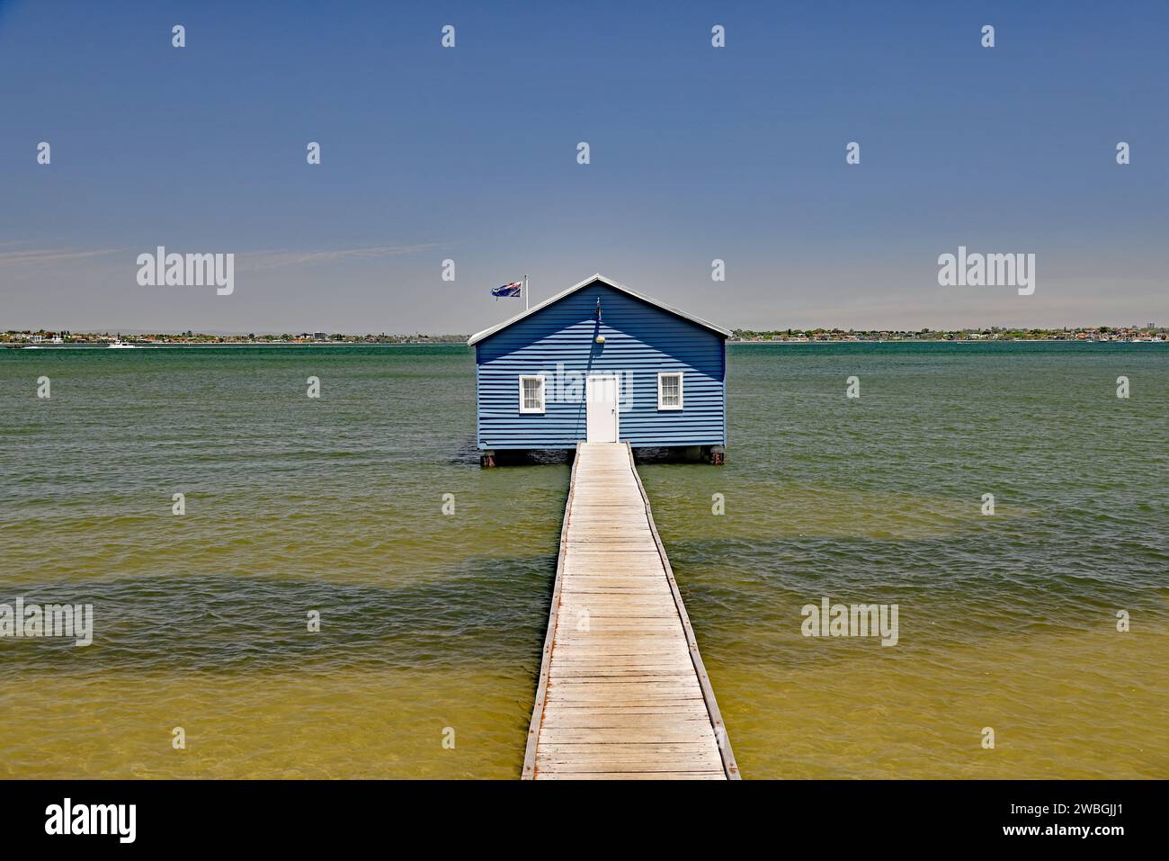 Blue Boat House, Matilda Bay, Perth, Western Australia Stock Photo - Alamy