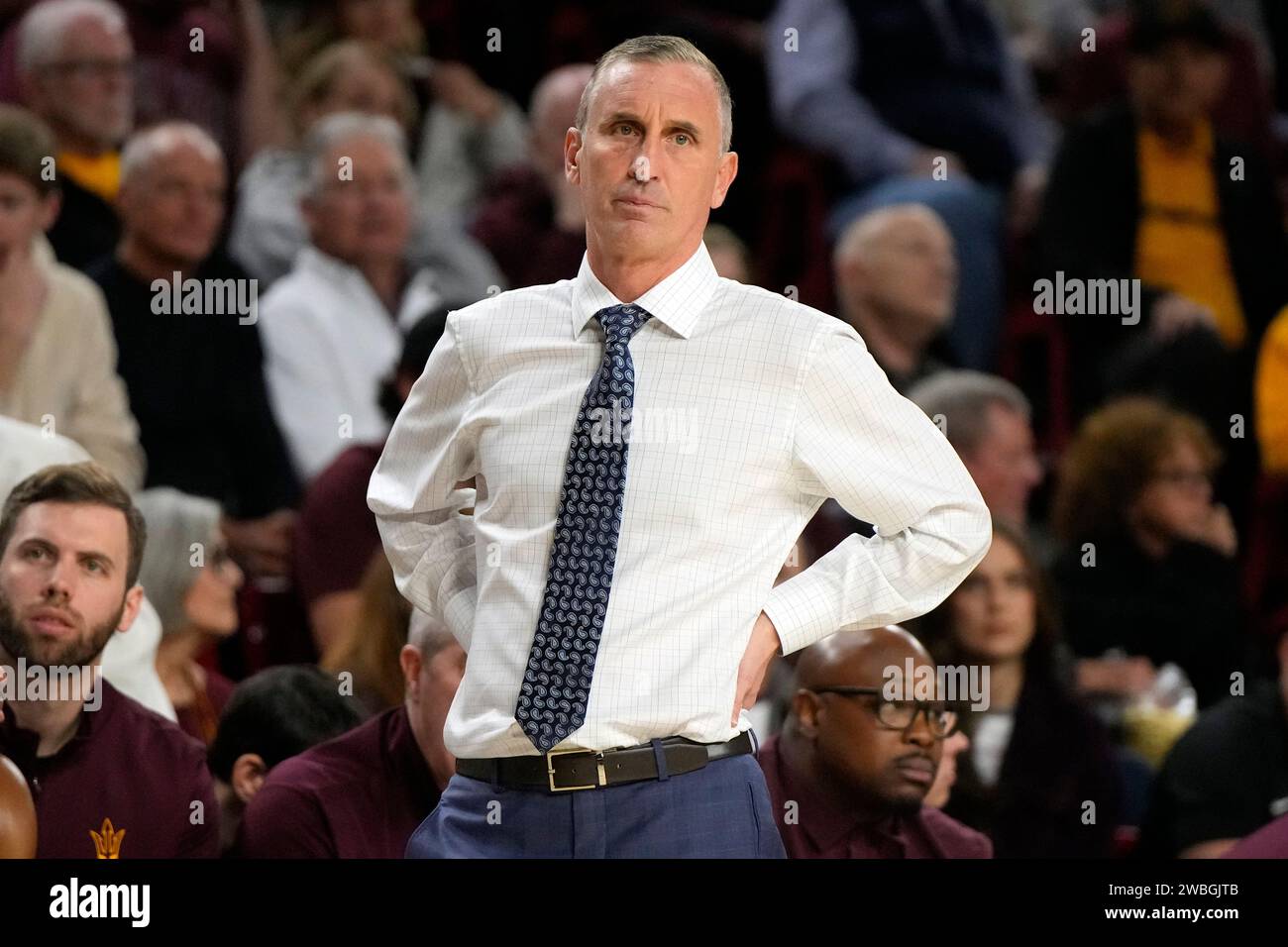 Arizona State head coach Bobby Hurley during the first half of an NCAA ...