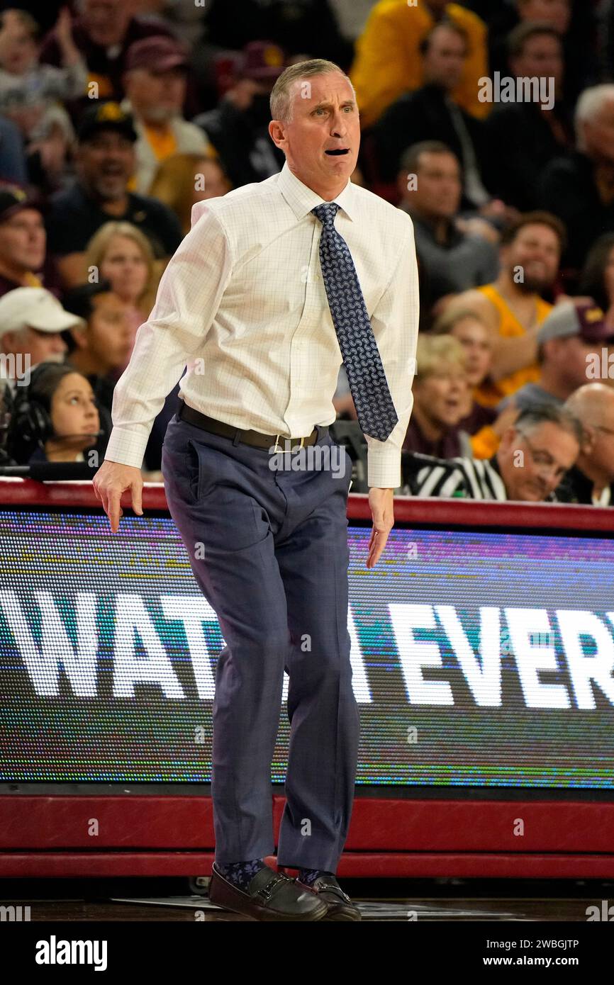 Arizona State head coach Bobby Hurley during the first half of an NCAA ...